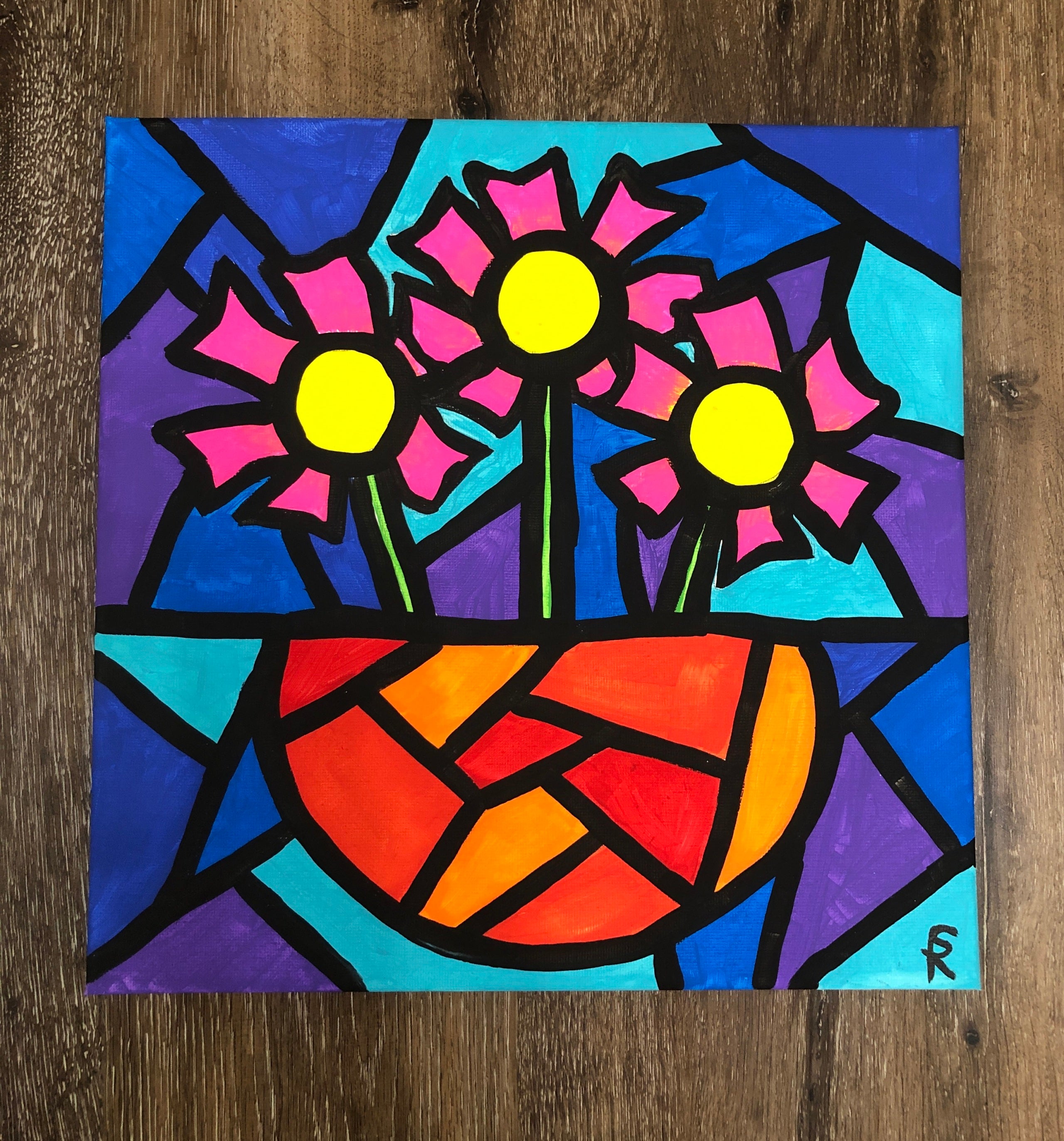 cubism flower